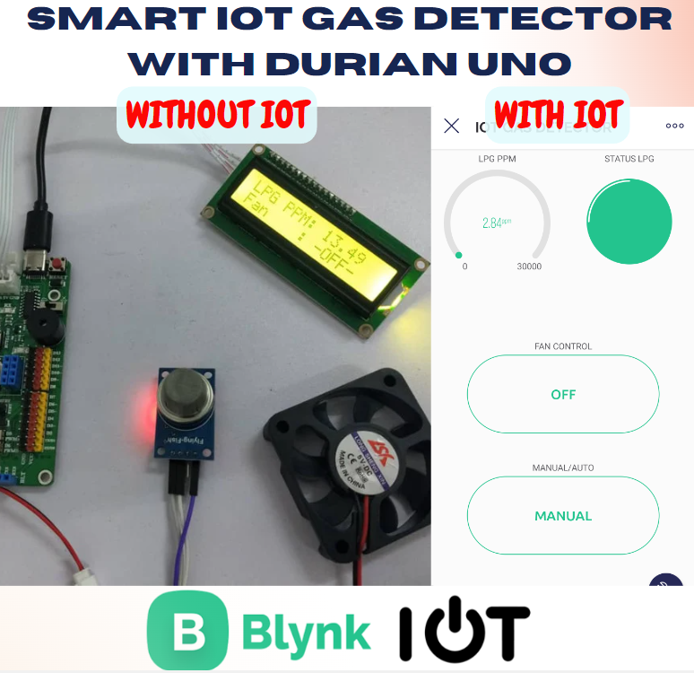 Arduino Stem Rbt Project Arduino Iot Blynk Arduino Iot Smart Gas Detector With Durian Uno